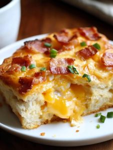 Bacon, Egg & Cheese Biscuit Bake – Then and Now Recipes