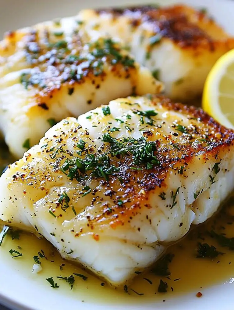 Golden Seared Cod with Herb Butter Sauce – Then and Now Recipes