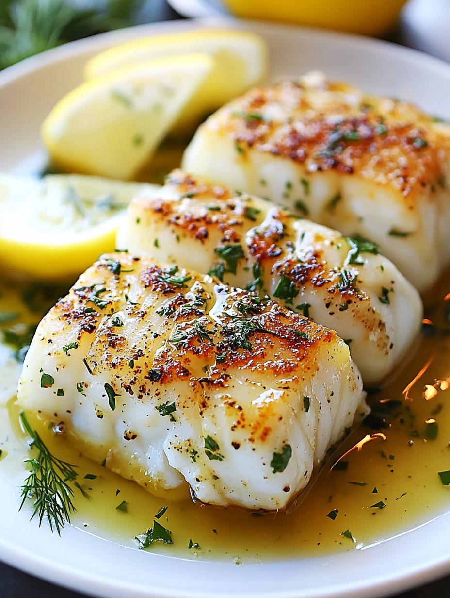 Golden Seared Cod with Herb Butter Sauce – Then and Now Recipes