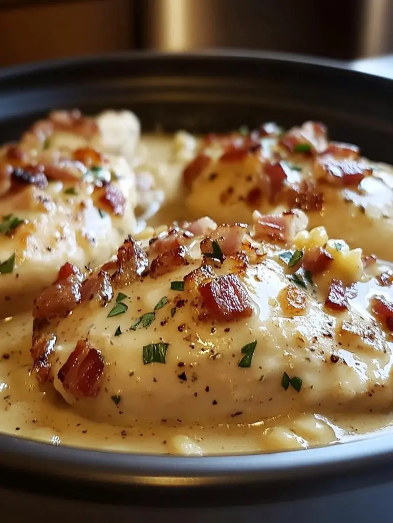 Slow Cooker Creamy Bacon Chicken – Then and Now Recipes