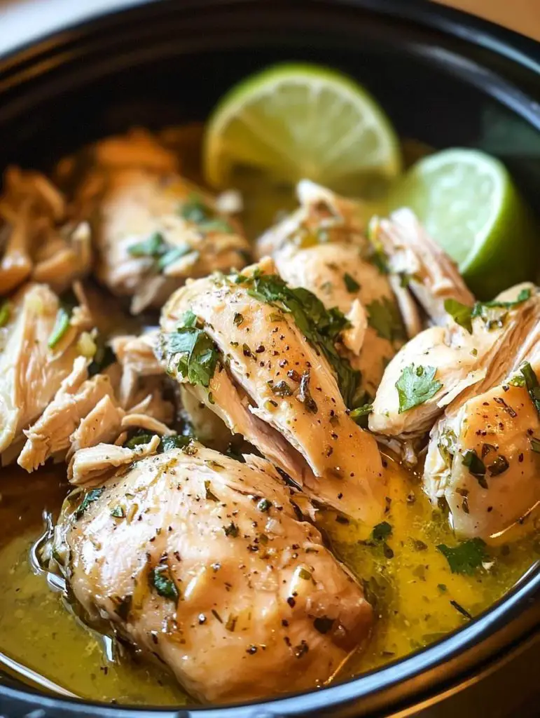 Slow Cooker Lime Cilantro Chicken – Then and Now Recipes