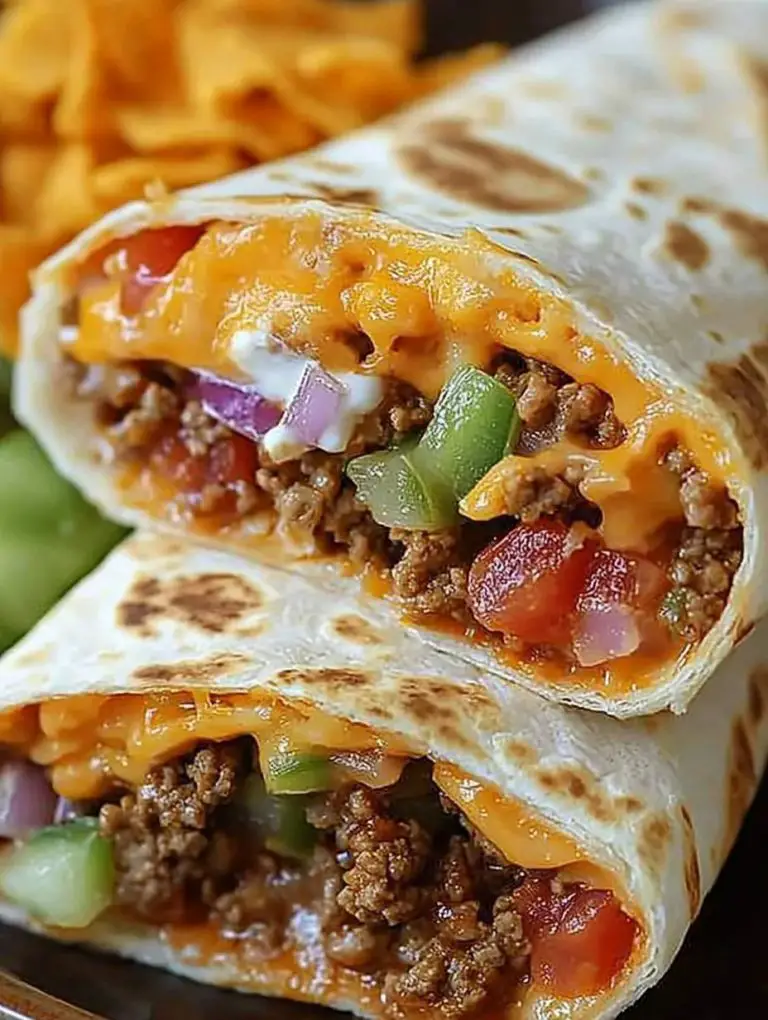 Nacho Cheese Beef Wrap – Then and Now Recipes