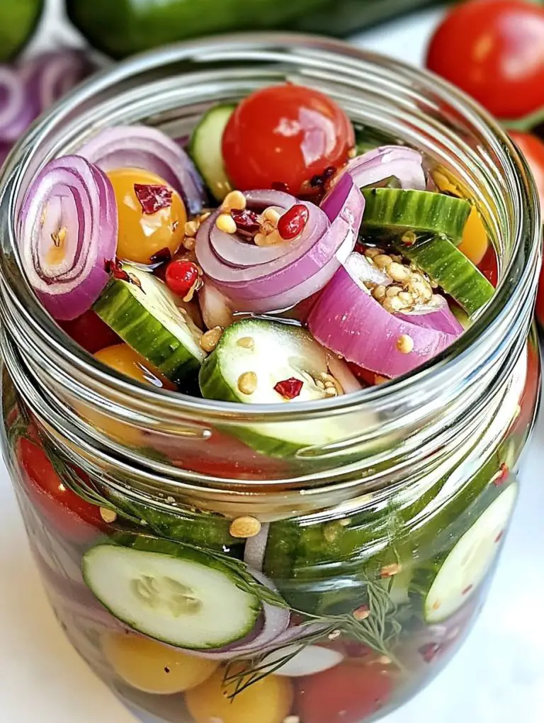 Pickled Cherry Tomatoes, Red Onions, and Cucumbers – Then and Now Recipes