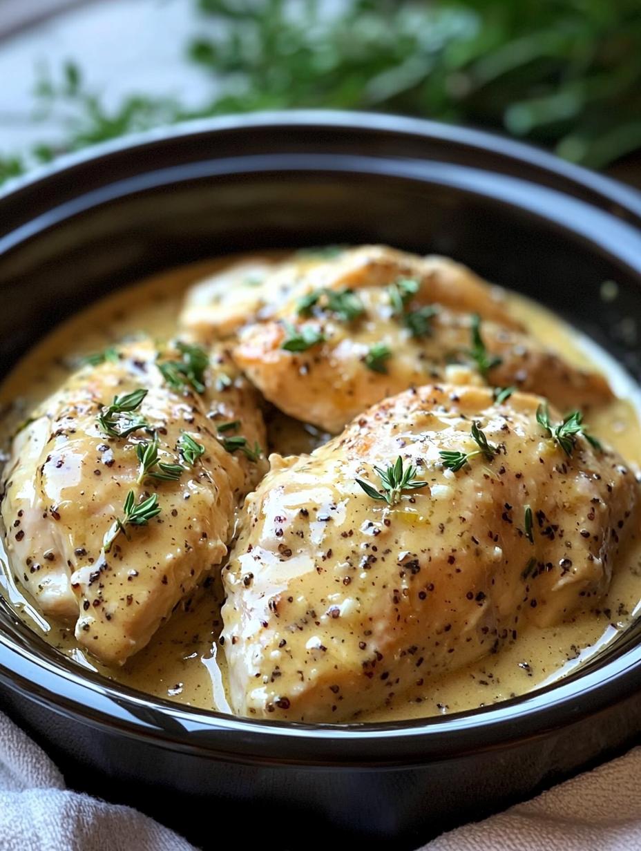 Slow Cooker Creamy Mustard Chicken – Then and Now Recipes