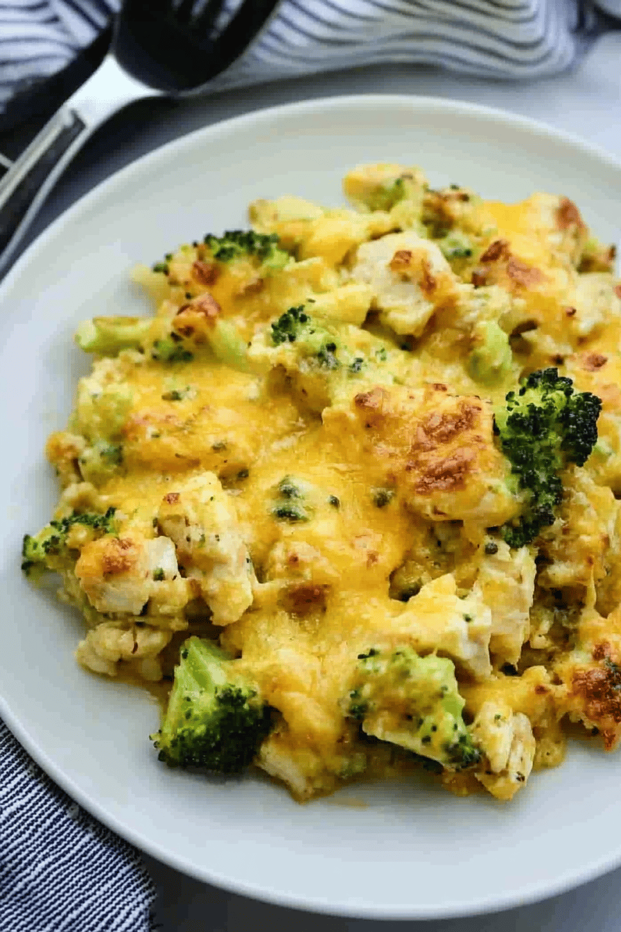 Cheesy Chicken Broccoli Casserole – Then and Now Recipes