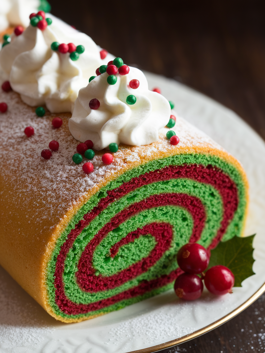 Christmas Vanilla Roll Cake – Then and Now Recipes