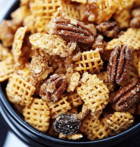Praline Crunch Snack Mix – Then and Now Recipes