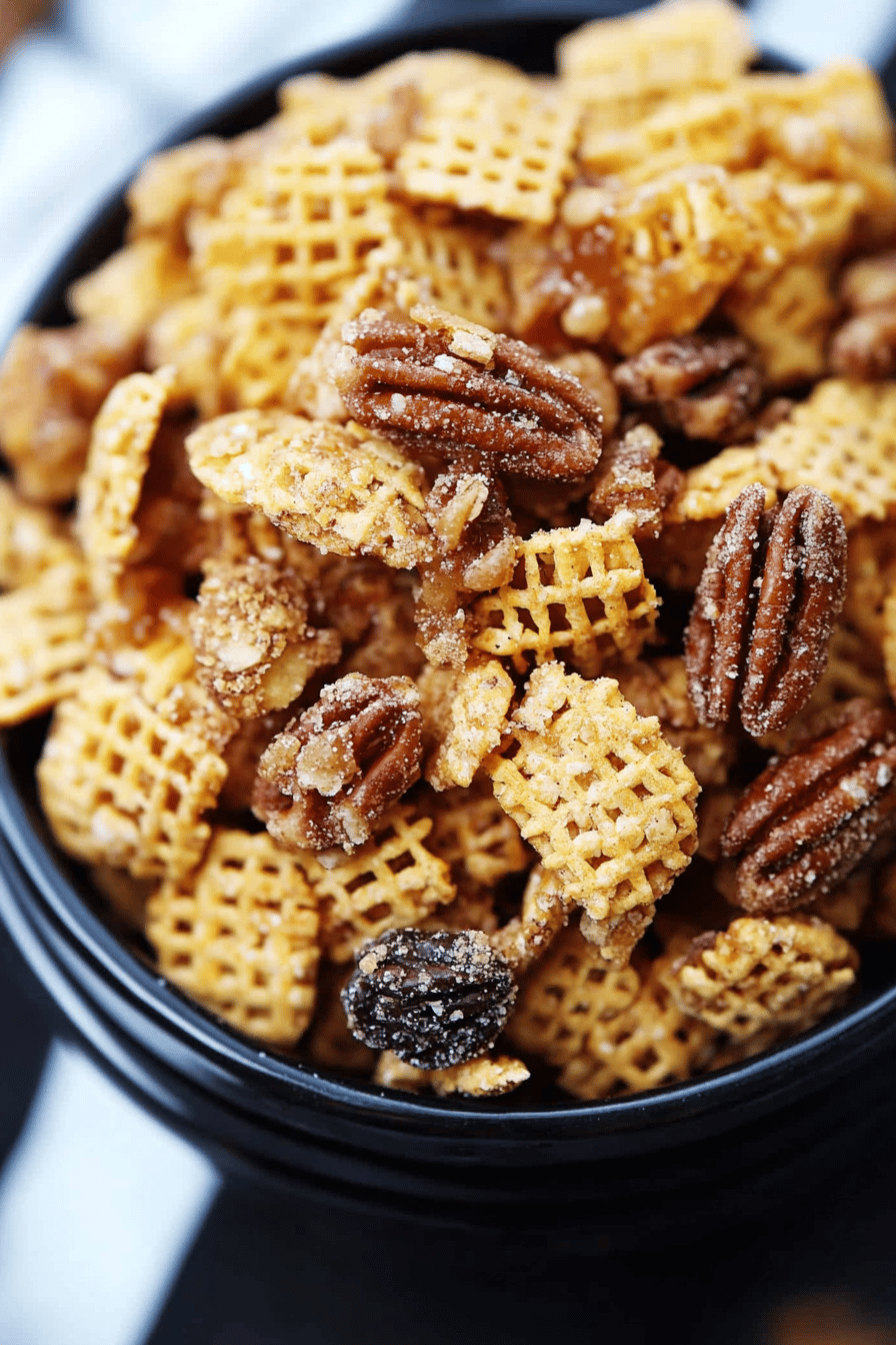 Praline Crunch Snack Mix – Then and Now Recipes