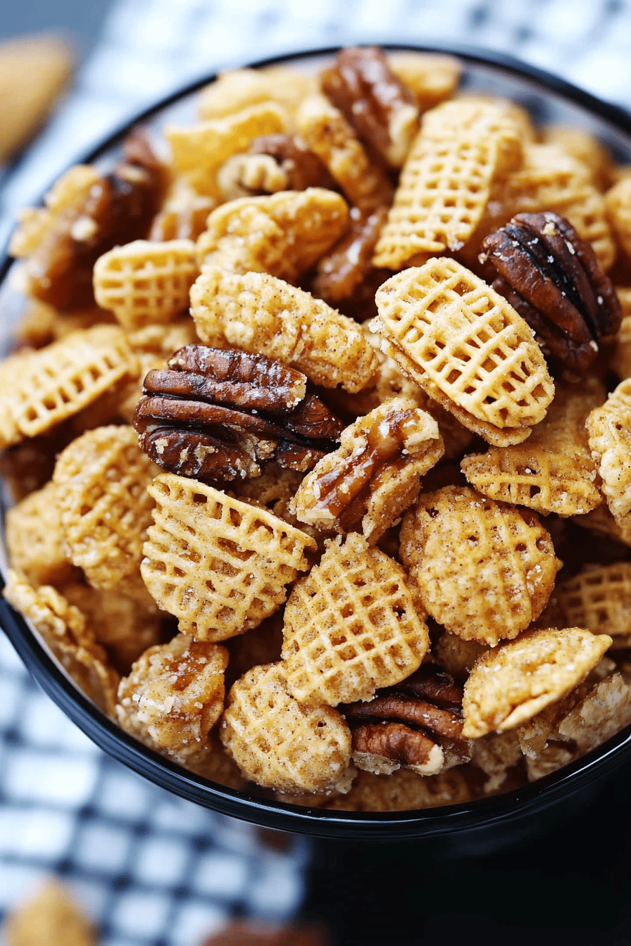 Praline Crunch Snack Mix – Then and Now Recipes