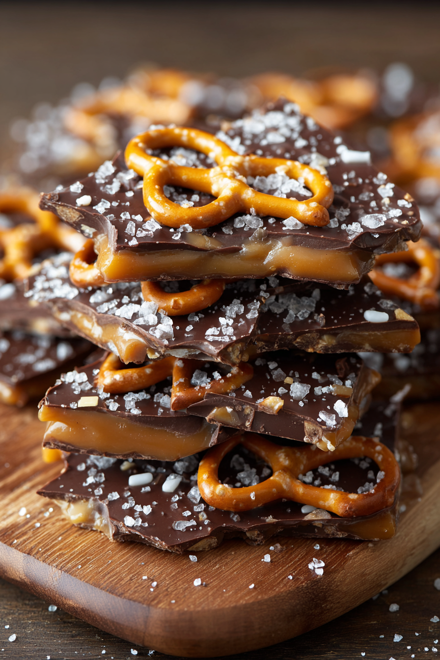 Salted Caramel Pretzel Bark Recipe – Then and Now Recipes